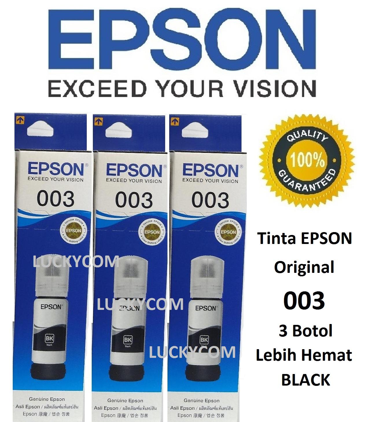 Epson Tinta Produk Resmi Ink 003 - Black - untuk Printer L3110 - 3150 ...