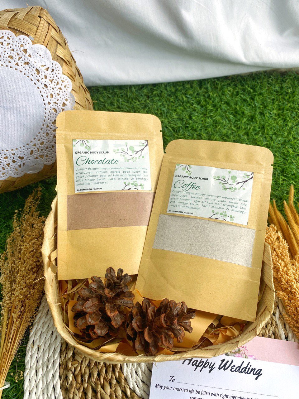 Hampers body kit SPA gelas Ekstra Hampers lulur mandi Wedding gift box ...