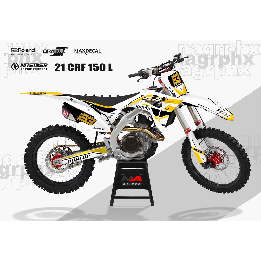 DECAL CRF KUNING DSECAL CRF 150 L KUNING CRF-21 | Lazada Indonesia