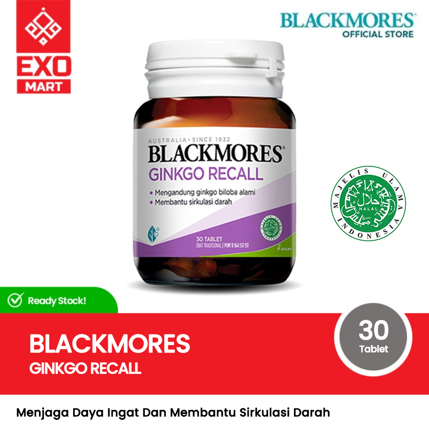 BLACKMORES - Ginkgo Recall 30 Tablet BPOM Kalbe | Lazada Indonesia