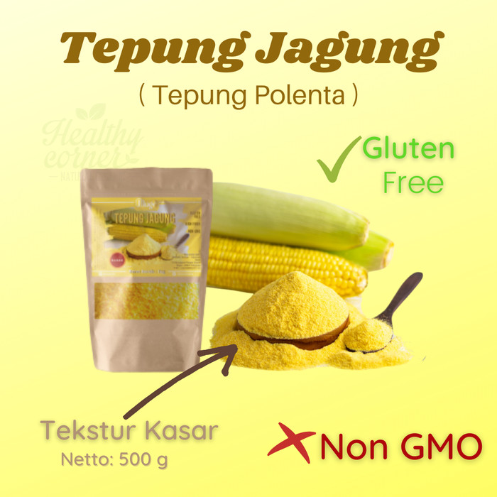 Mugo - Tepung Jagung Kasar 500 Gr Polenta Corn Meal Gluten Free No GMO ...