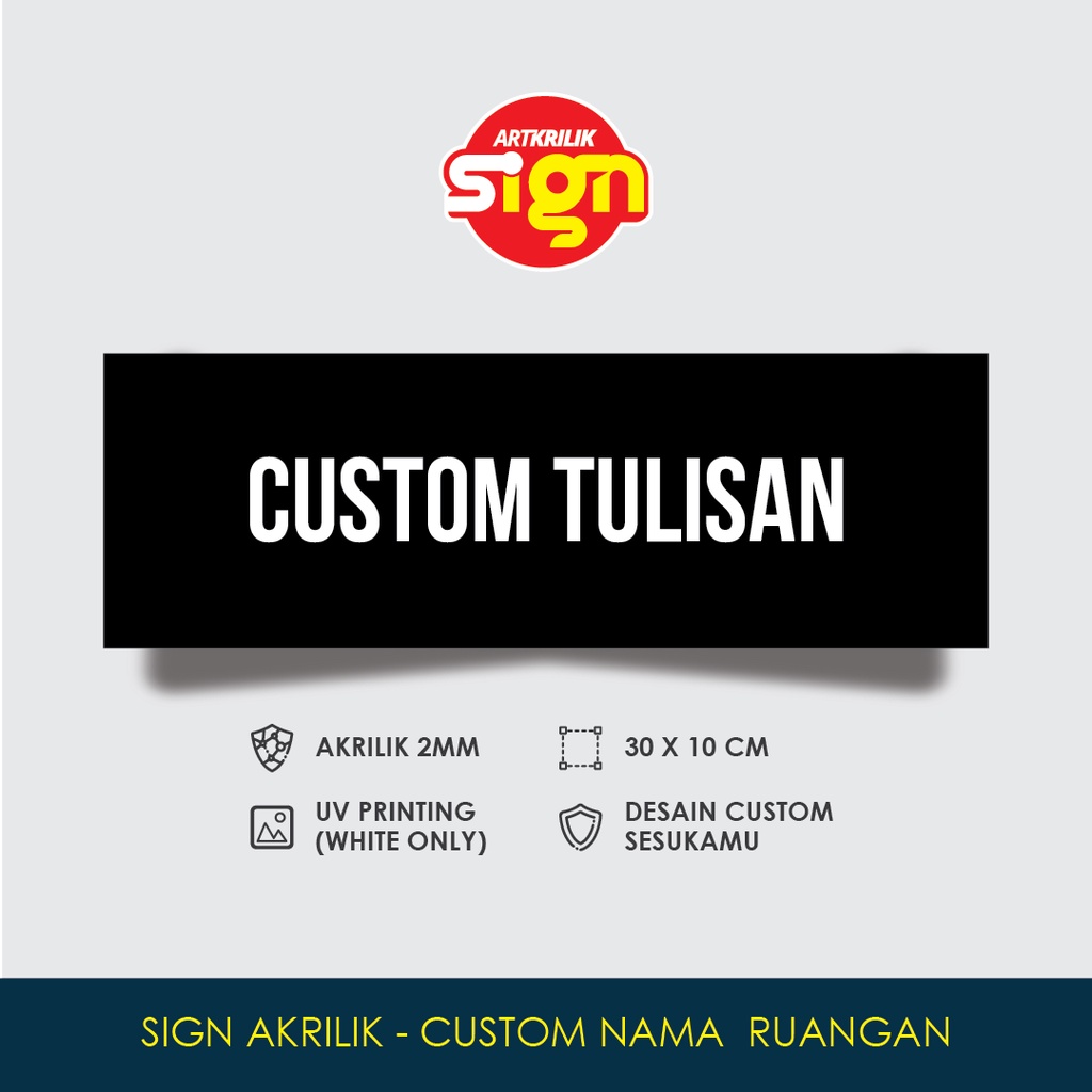 Custom Sign Nama Ruangan | Custom Tulisan Sign Board Akrilik UV Print ...