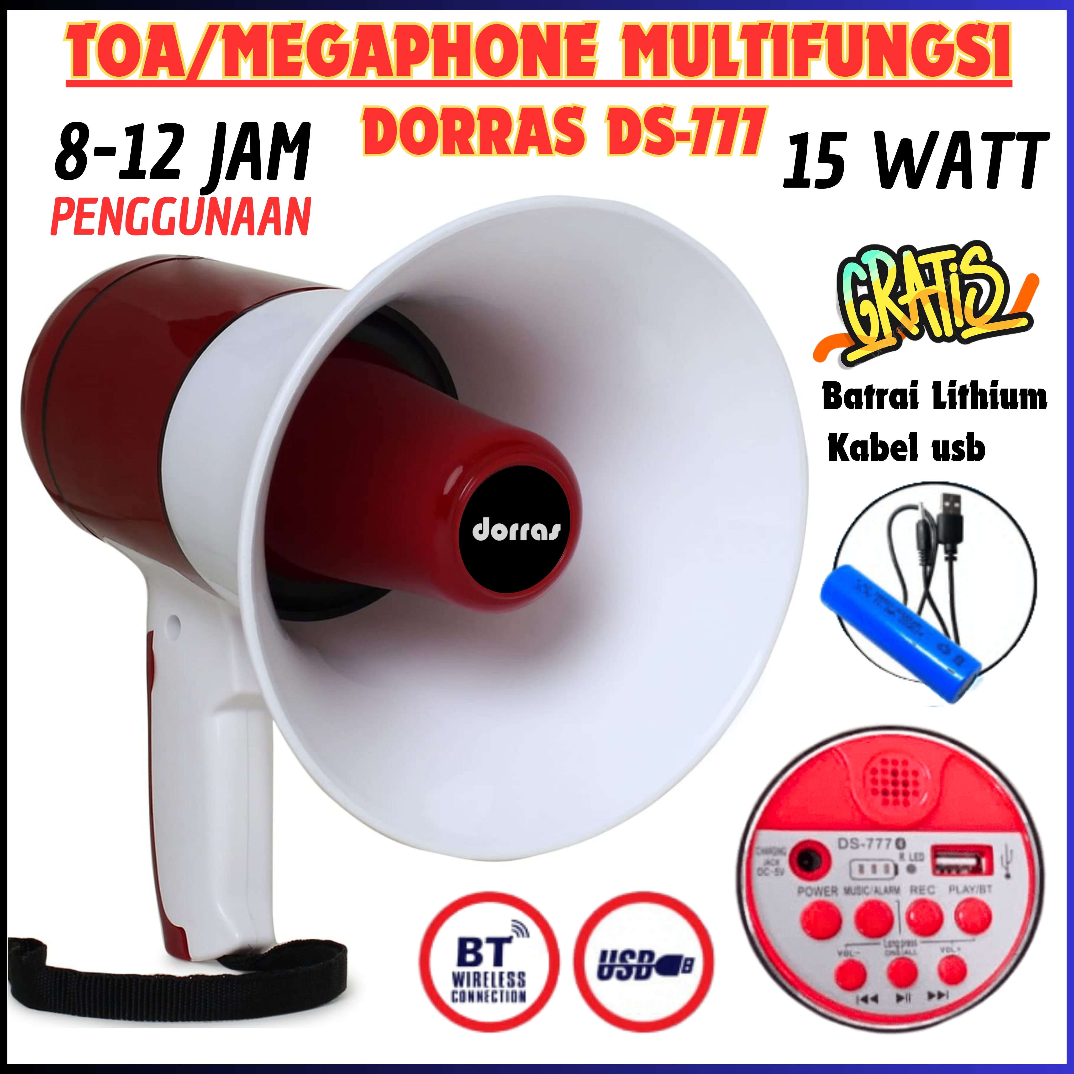 MEGAFON TOA DORRAS DS-777 BISA BLUETOOTH Bisa Putar Musik Lewat Memory ...