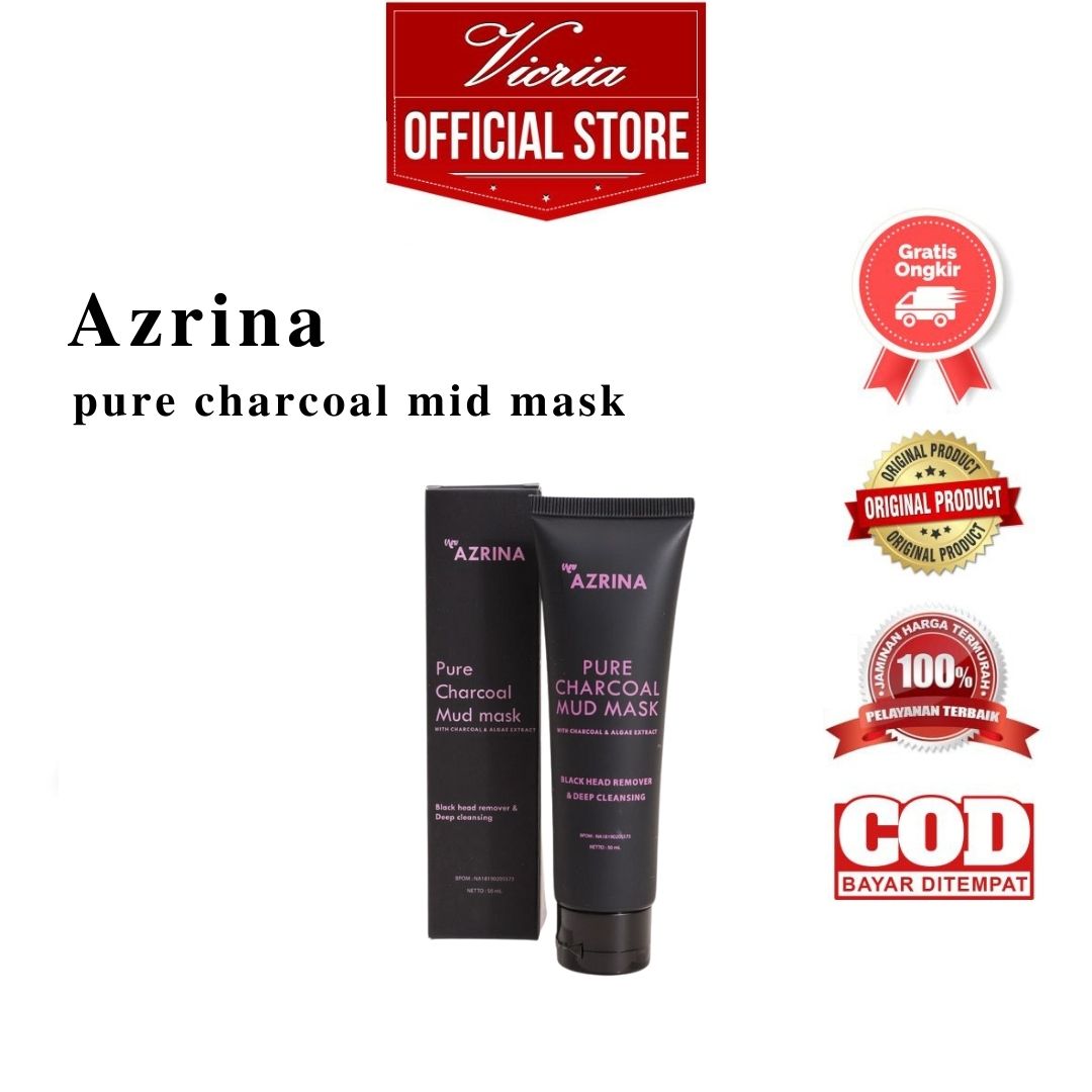 Azrina pure charcoal mid mask with charcoal and algae extract | Lazada ...
