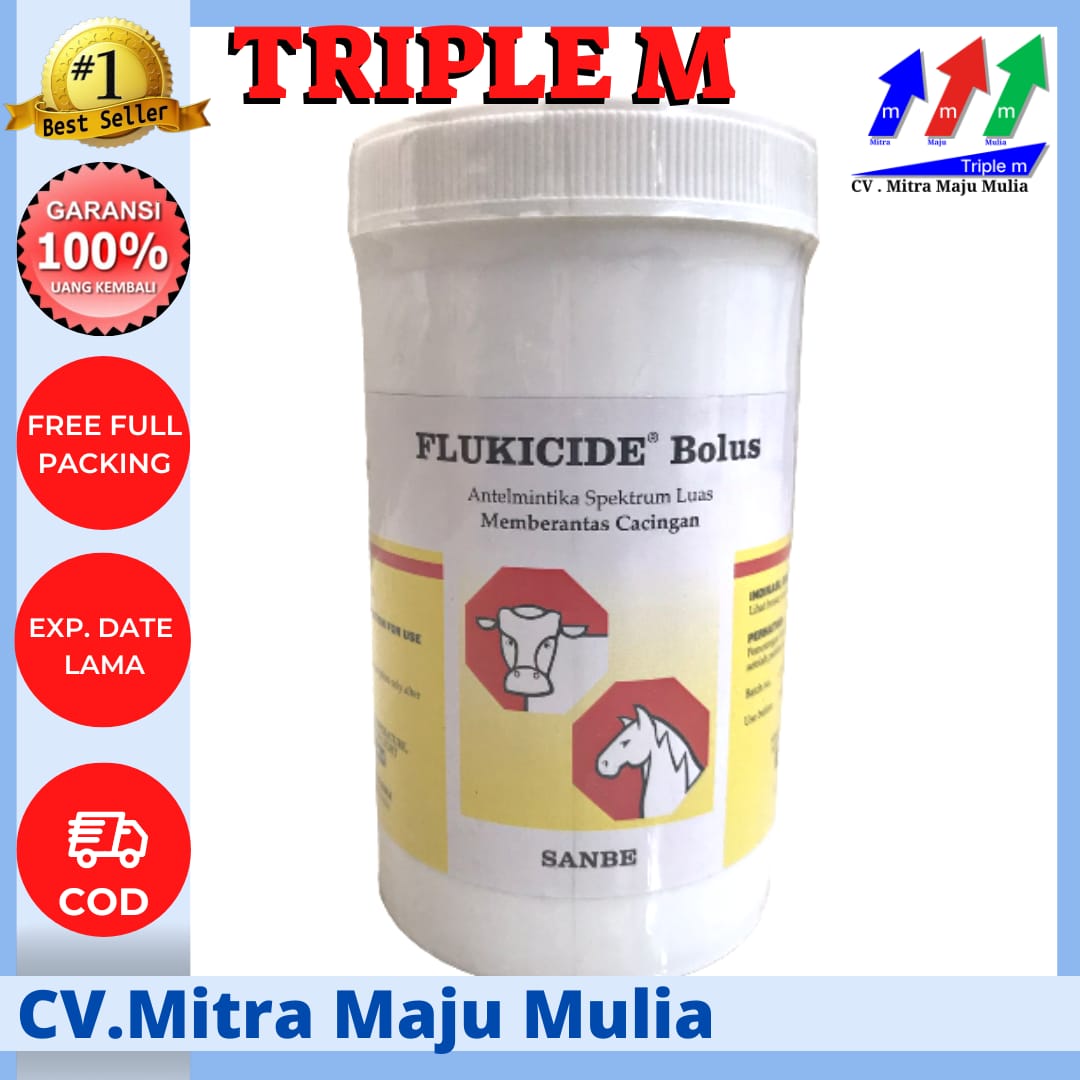 Flukicide 12 Bolus TRIPLE M - obat cacing ternak Sanbe | Lazada Indonesia