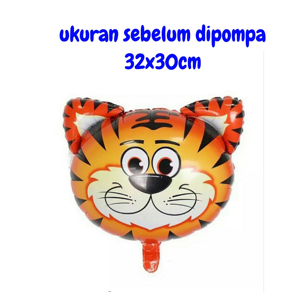 balon karakter muka hewan animal binatang macan tiger | Lazada Indonesia