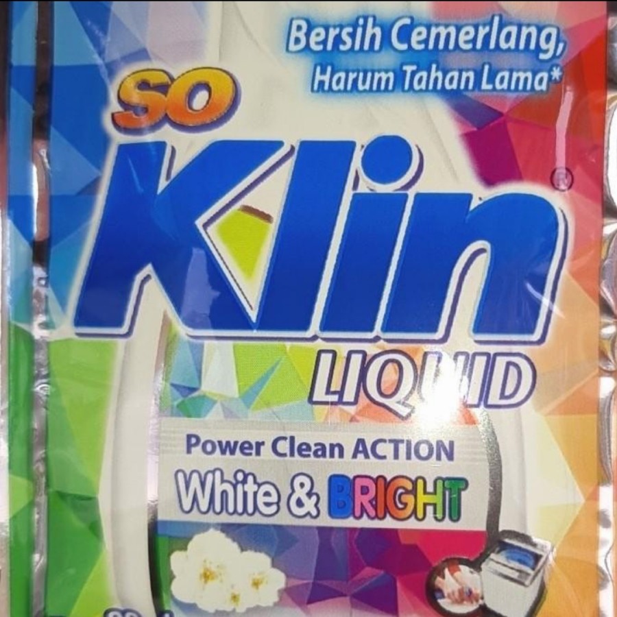 SOKLIN LIQUID/so klin cair sachet ECER 500 per 1renceng Allvarian - white&bright | Lazada Indonesia