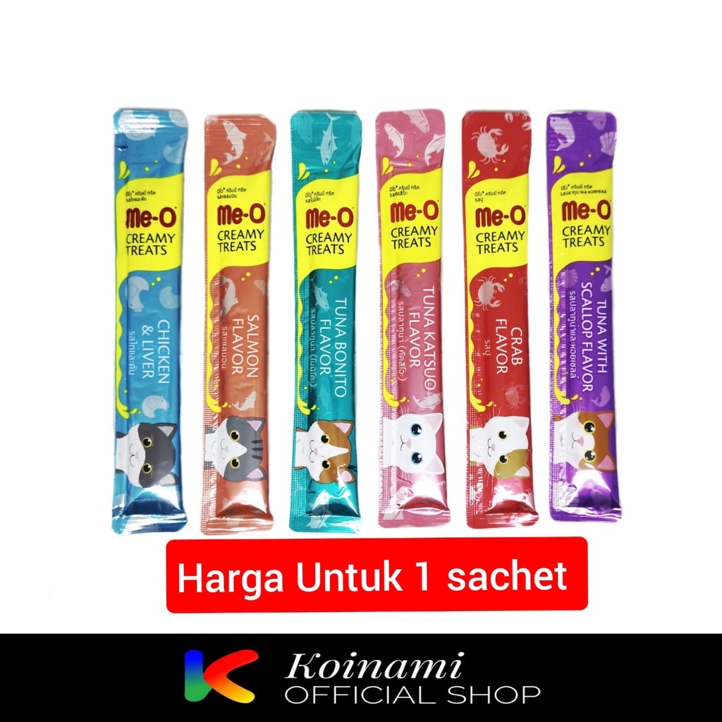 1 Sachet MEO CREAMY TREATS / SNACK KUCING / MAKANAN KUCING | Lazada ...
