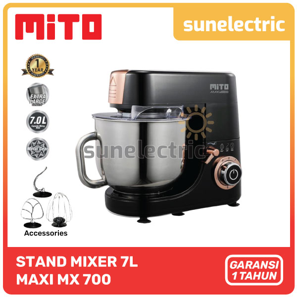 MITO MX-700 Stand Mixer Stainless Steel Bowl Kapasitas Besar 7 Liter ...