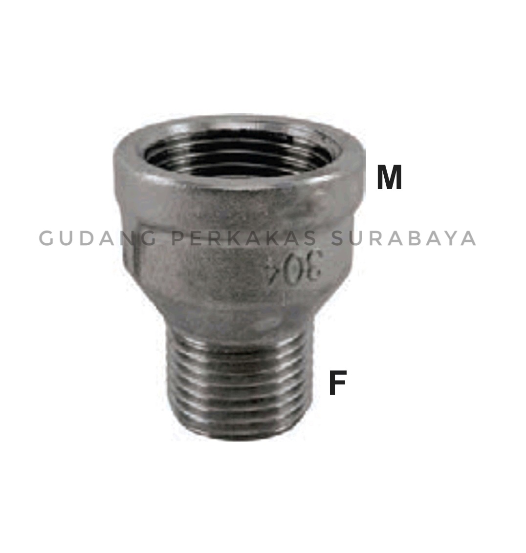 SOK DRAT DALAM x DRAT LUAR PIPA SUS304 MALE x FEMALE NAPLE ADAPTER DRAT ...