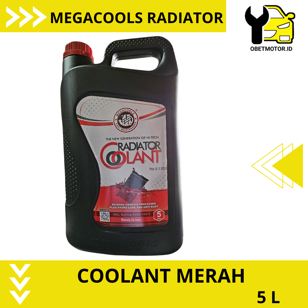 Air Radiator / Radiator Coolant Megacools Galon 5 Liter - Merah ...