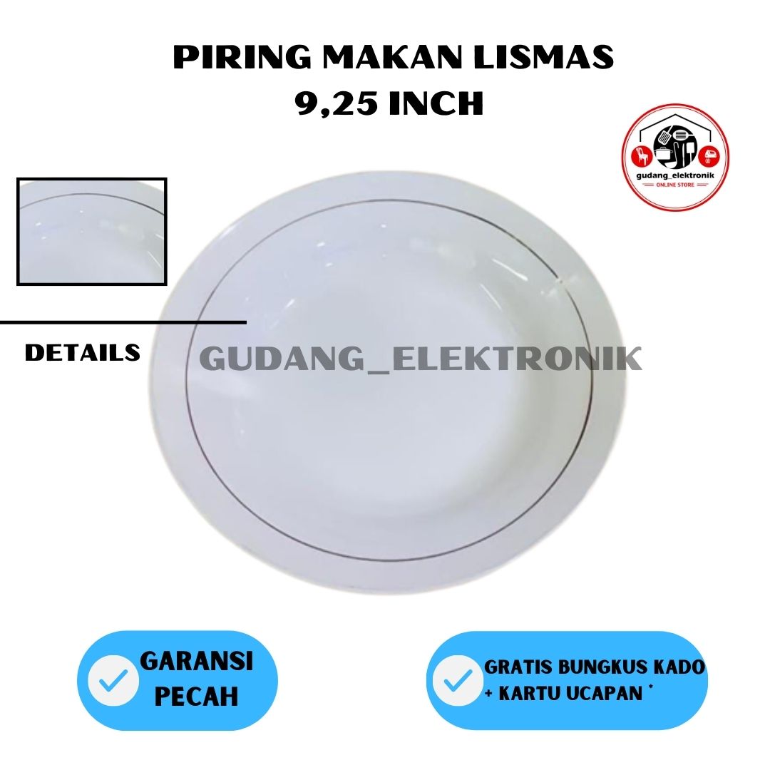 Piring Keramik Diameter 24cm Piring Omega 9,25 Lismas Lucky CP 9 ...