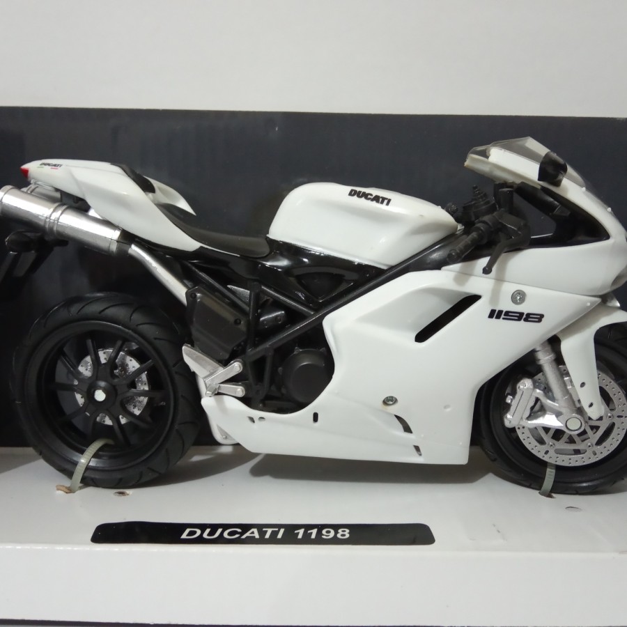 Diecast Motor Ducati 1198 white NeyRay miniatur motor sport murah ...