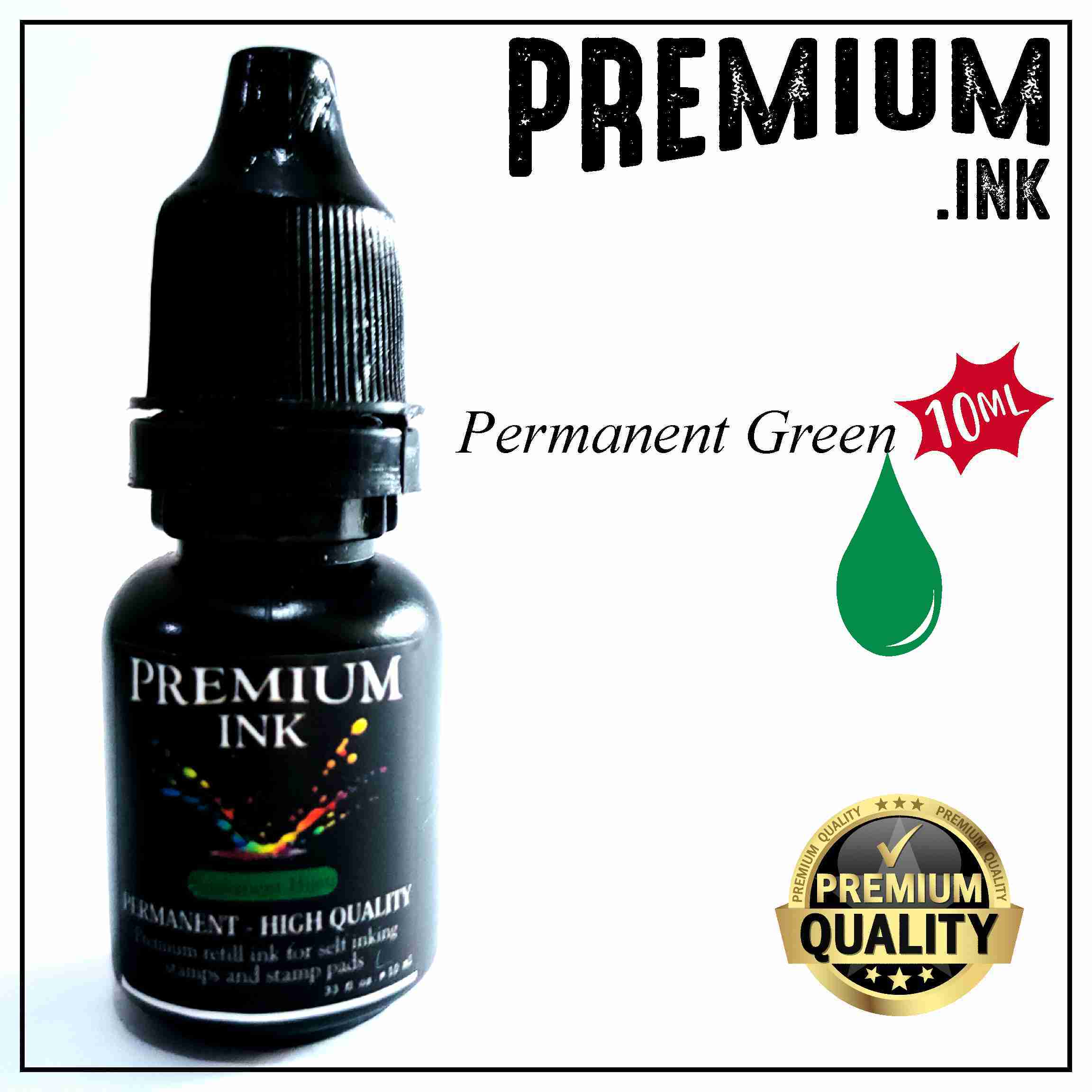 Tinta Stempel Gelas Permanen Hijau 10ML High Quality - Tinta Stempel ...