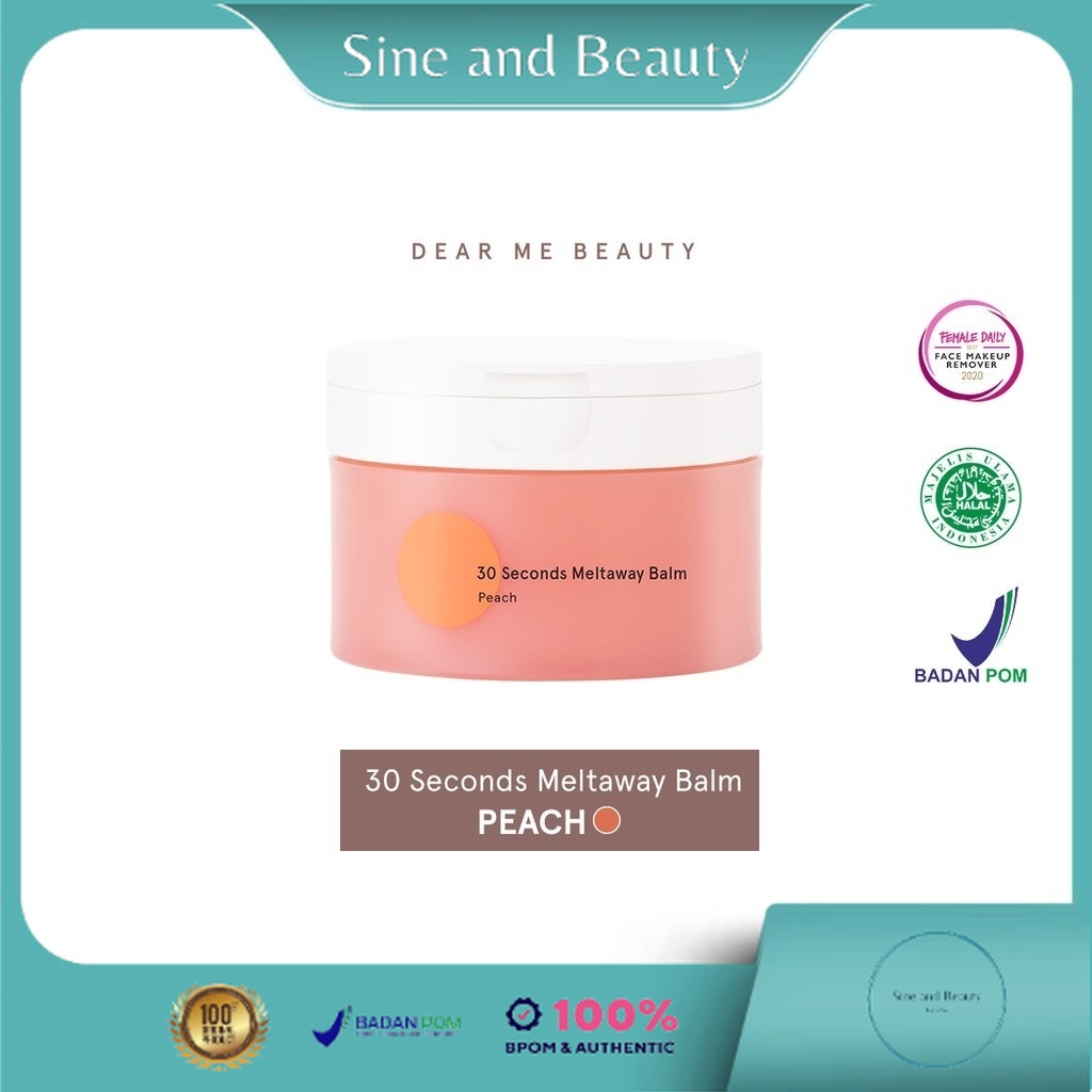 Dear Me Beauty 30 Seconds Meltaway Cleansing Balm Peach - 100 gr ...