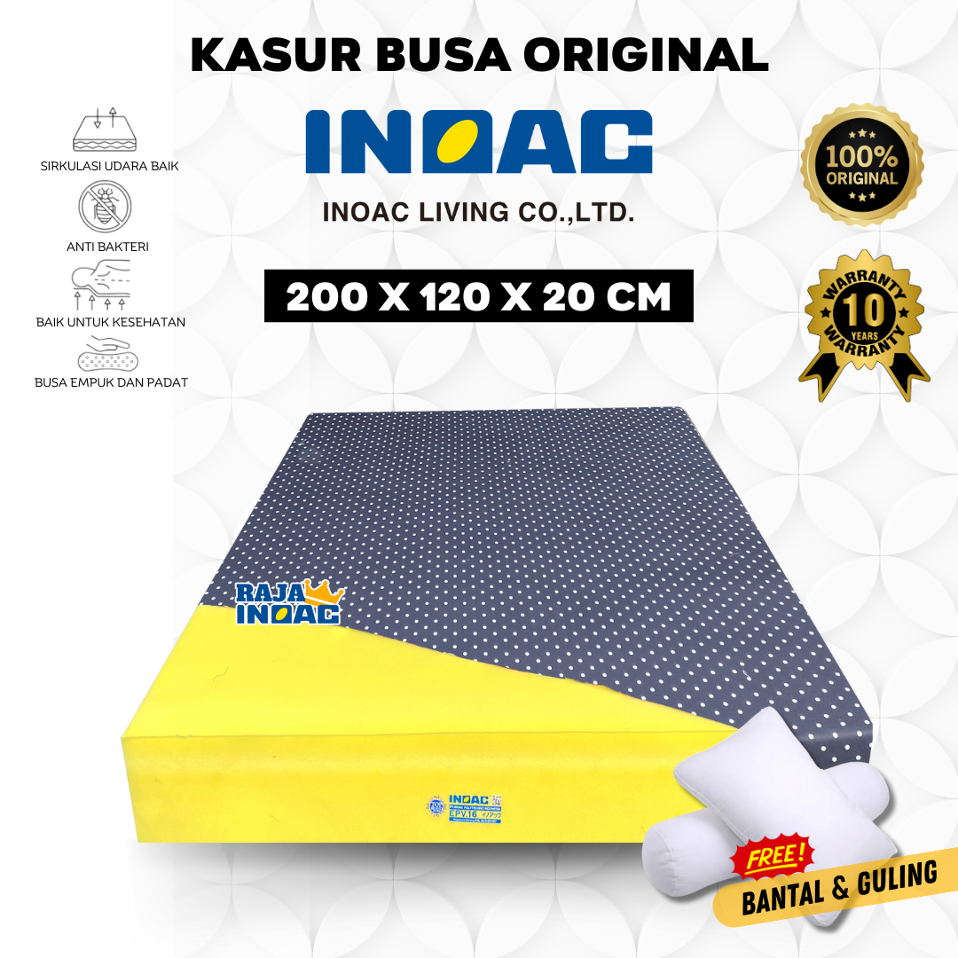 200x120x20 Kasur Busa INOAC Original Garansi 10 Tahun Ukuran NO 4 - EPV ...