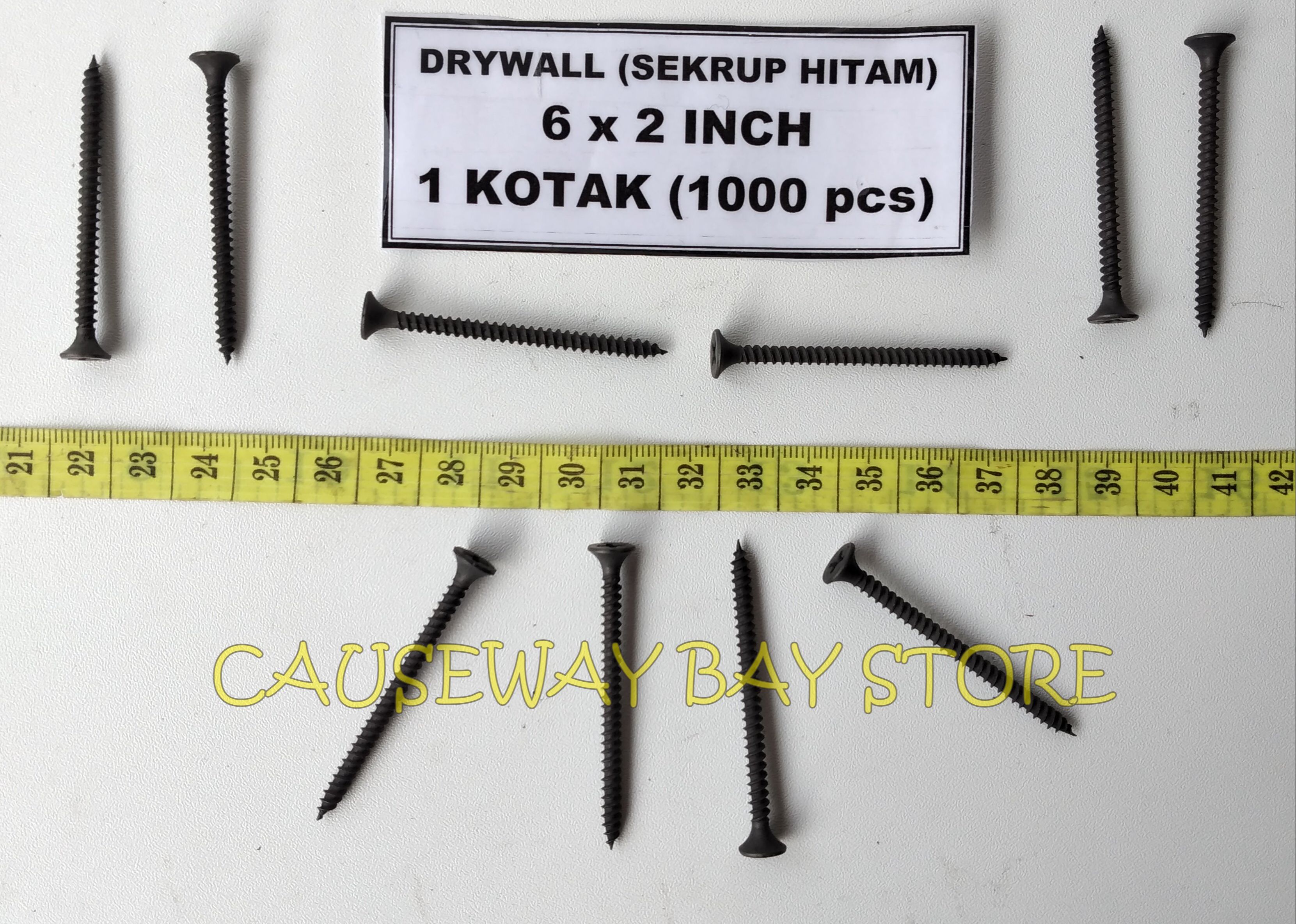 DRYWALL (SEKRUP HITAM) 6 x 2 INCH HARGA 1 KOTAK (1000 PCS) | Lazada ...
