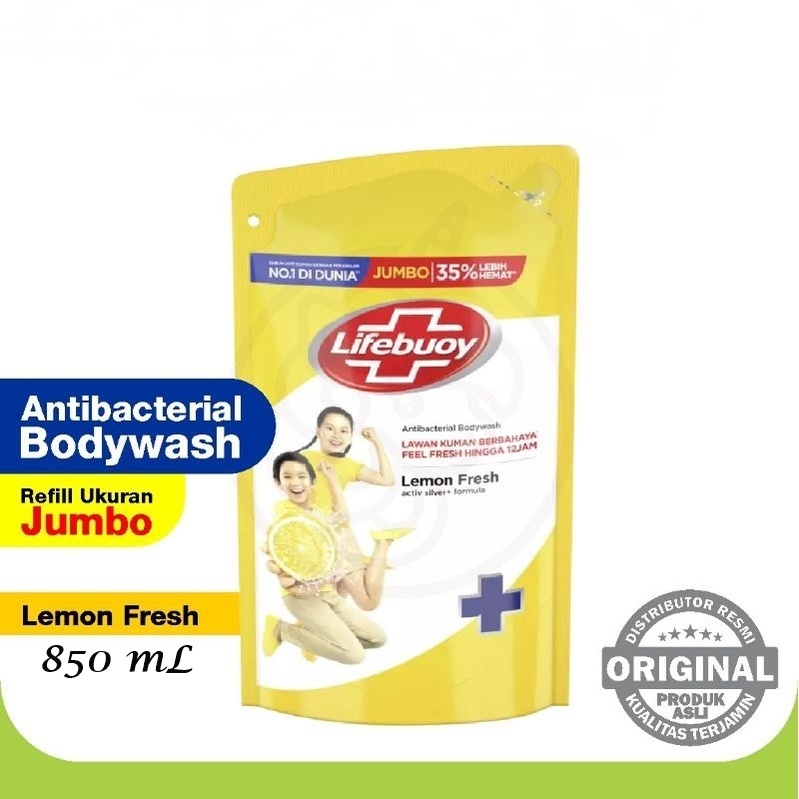 LIFEBUOY Body Wash Lemonfresh Refill 825ml/ Sabun Cair Kuning Lifeboy ...