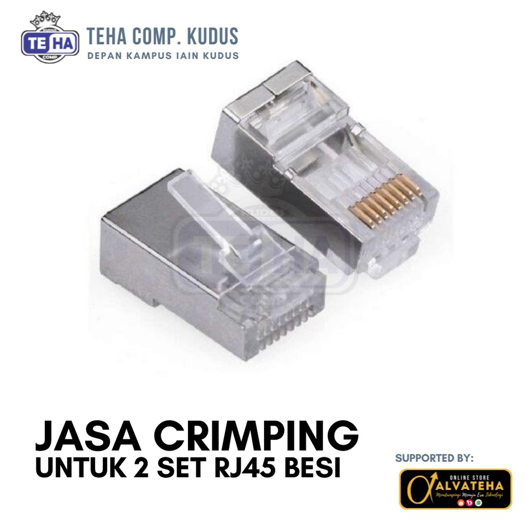 Krimping Kabel RJ45 UTP Cat5 Cat6 Plus Konektor Crimping Jaringan LAN ...
