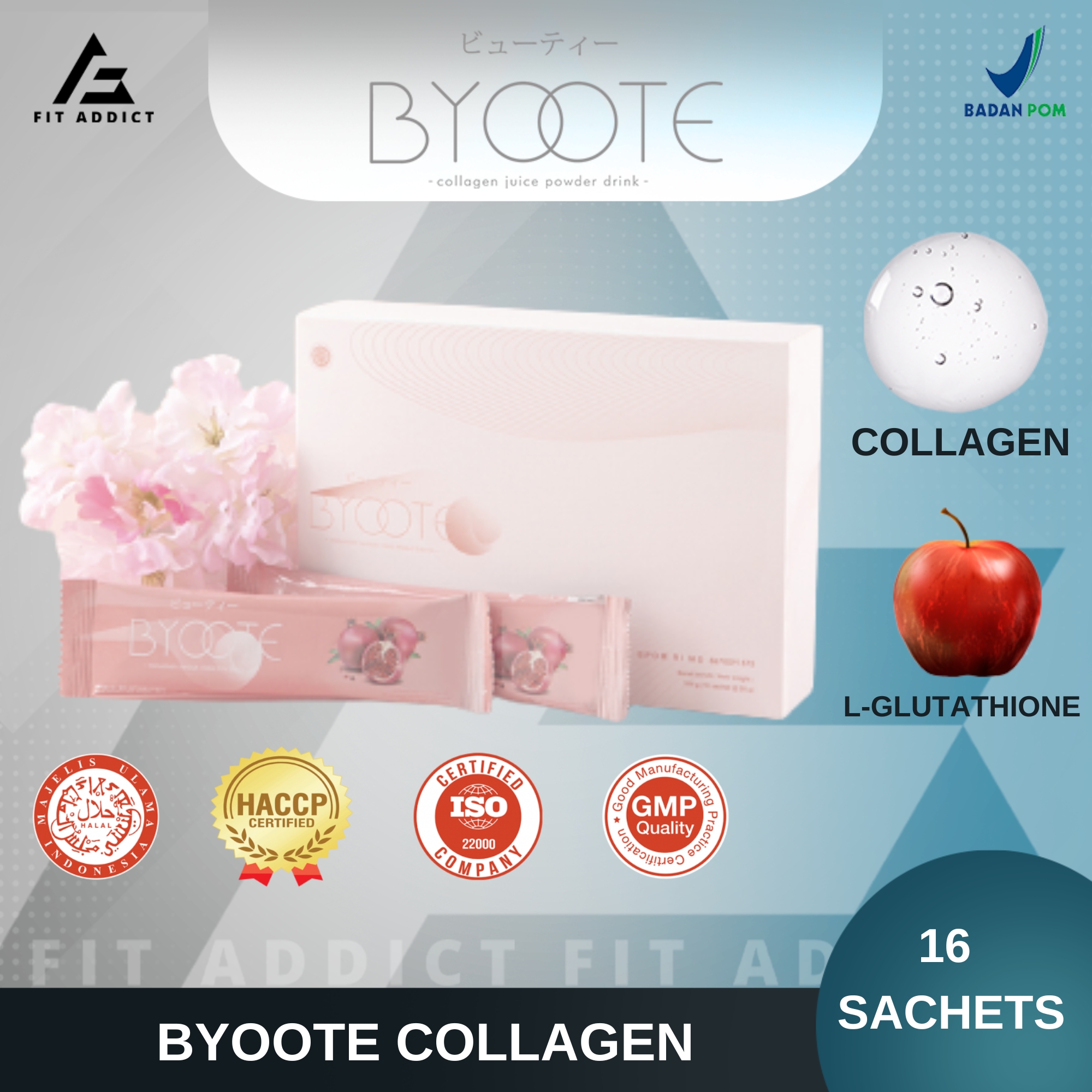 Byoote Collagen Glutahione Minimal 2 Box Whitening Skin Kolagen ...