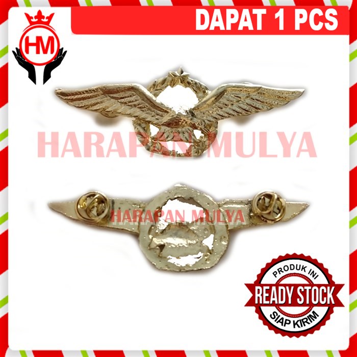 Wing AURI Penerbang Lencana Wing Atribut Penerbang TNI Tebal Murah ...