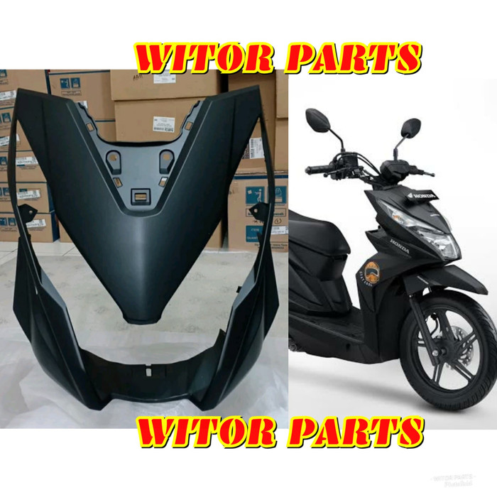 TAMENG DASI DEPAN HONDA BEAT STREET FI ESP 2016-2019 WARNA HITAM DOFF ...