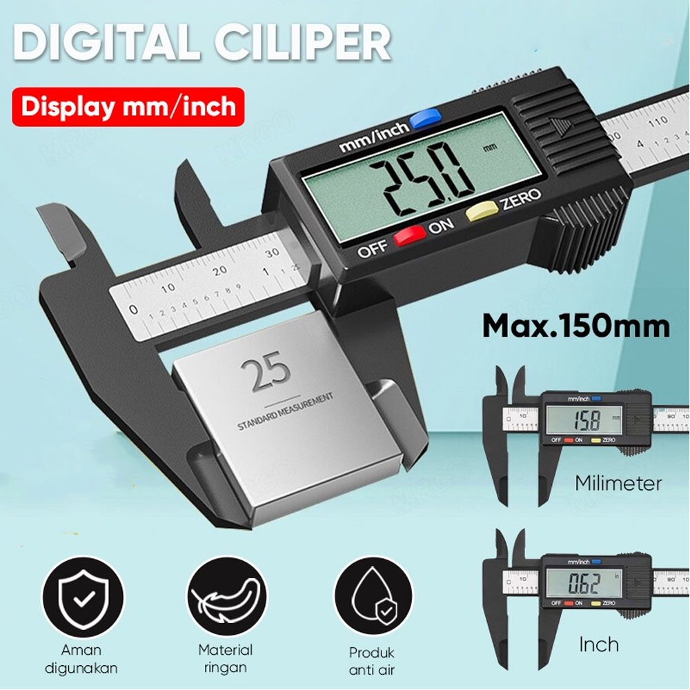 Sopo Ngiro Jangka Sorong Digital Caliper Penggaris Digital Alat Ukur mm ...