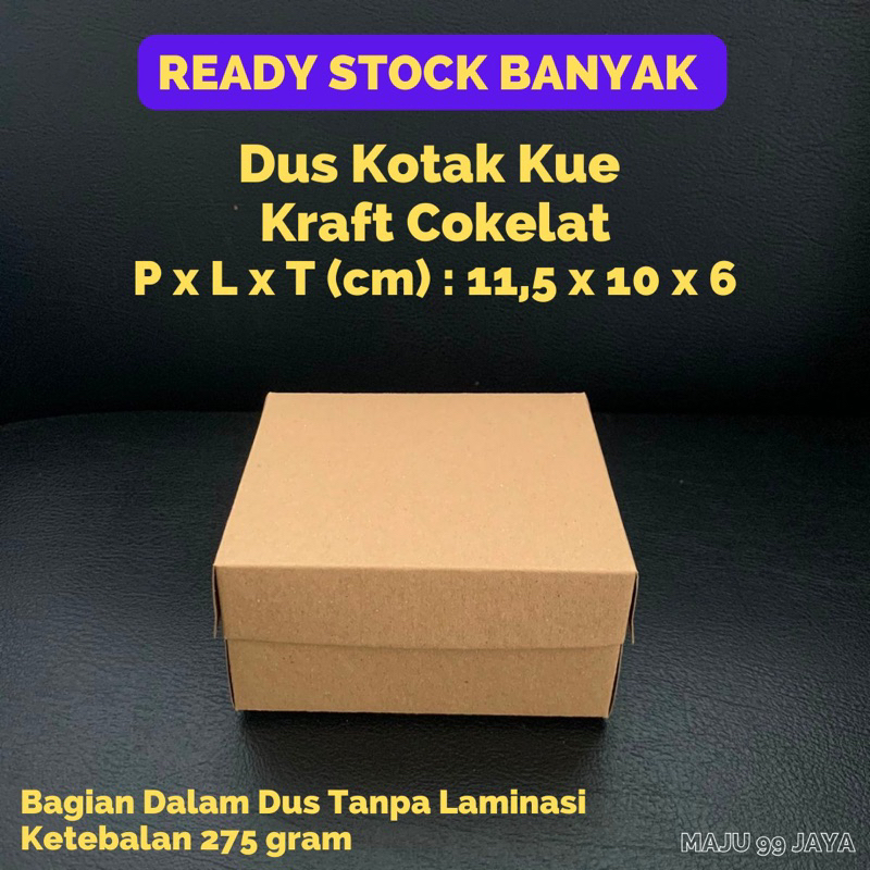 (10 PCS) Dus Kotak Kue / Mini Snack Box R2KA ukuran 11.5 x 10 x 6 cm ...