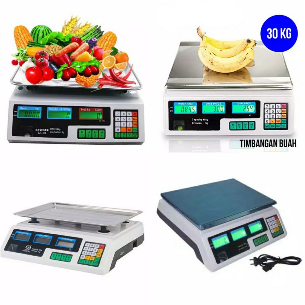 TIMBANGAN DIGITAL 30KG TIMBANGAN BUAH TEPUNG LAYAR LED | Lazada Indonesia