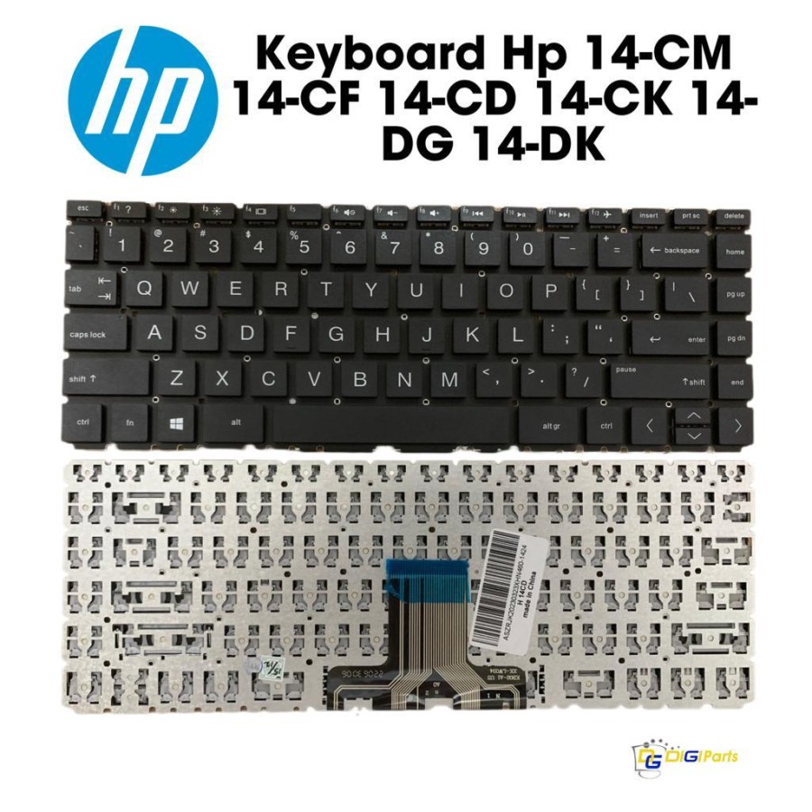 Keyboard Laptop HP 240 G7 245 G7 246 G7 Pavilion X360 14-CD Series ...