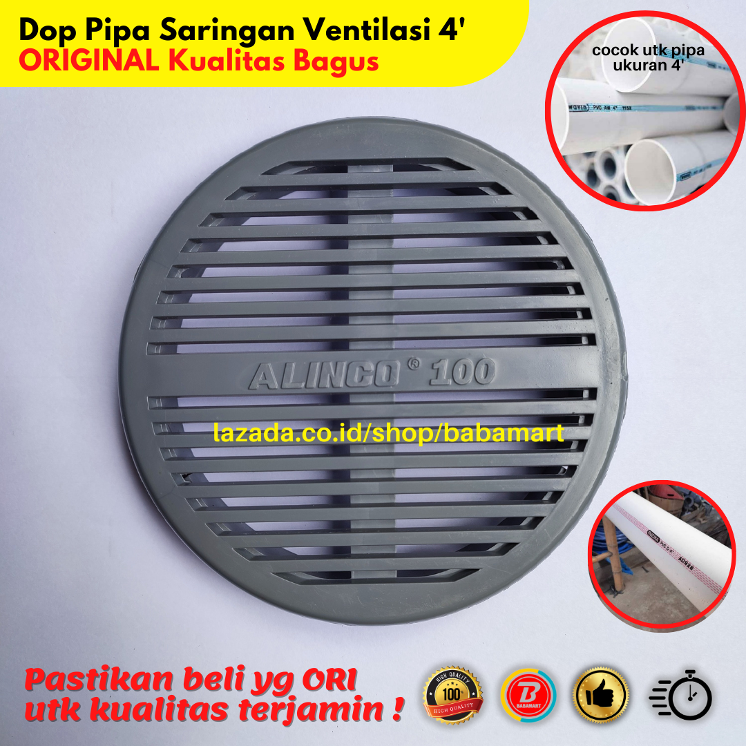 DOP TUTUP PIPA SARINGAN VENTILASI PIPA PVC PARALON WALET 4 INCH ...