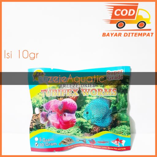 Cacing Kering 10gram / Tubifex Worms Super Grade / Pakan Berbagai Jenis ...