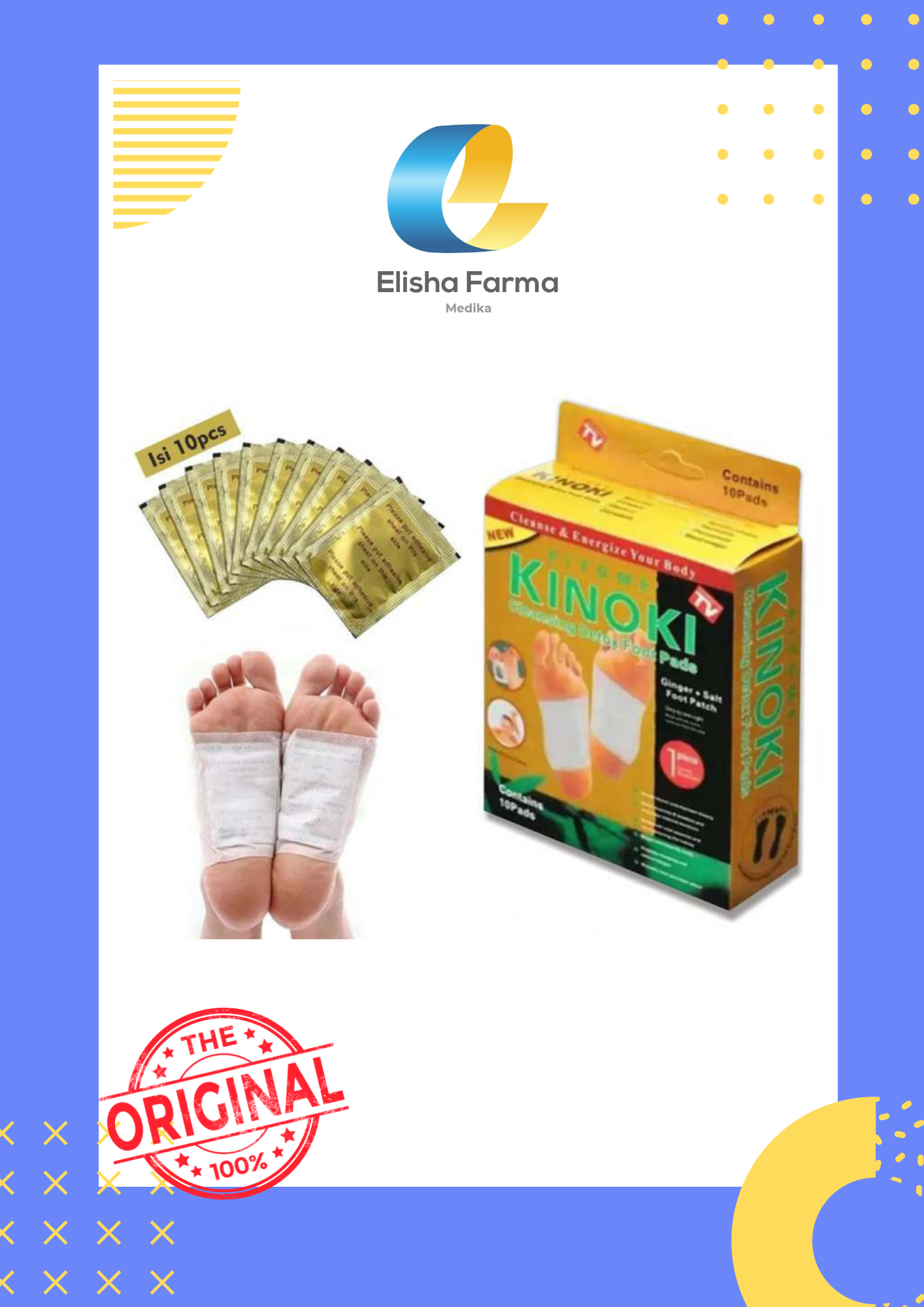 Kinoki Foot Patch Gold Koyo Detox Ampuh 1Box isi 10 pcs | Lazada Indonesia