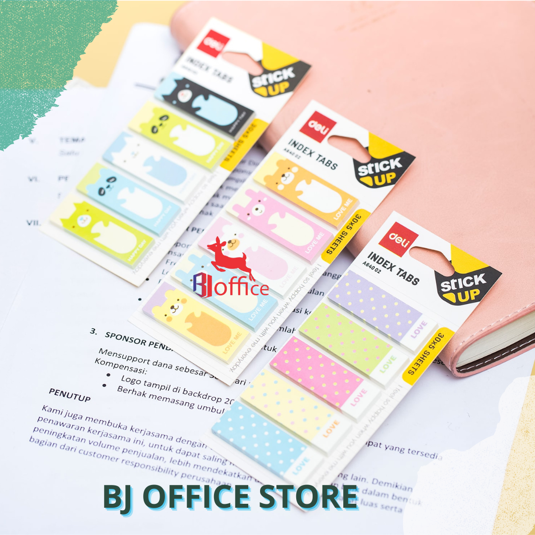 Deli Sticky Notes Berwarna Motif Hewan Lucu 30/40 Lembar / Sticky Note ...