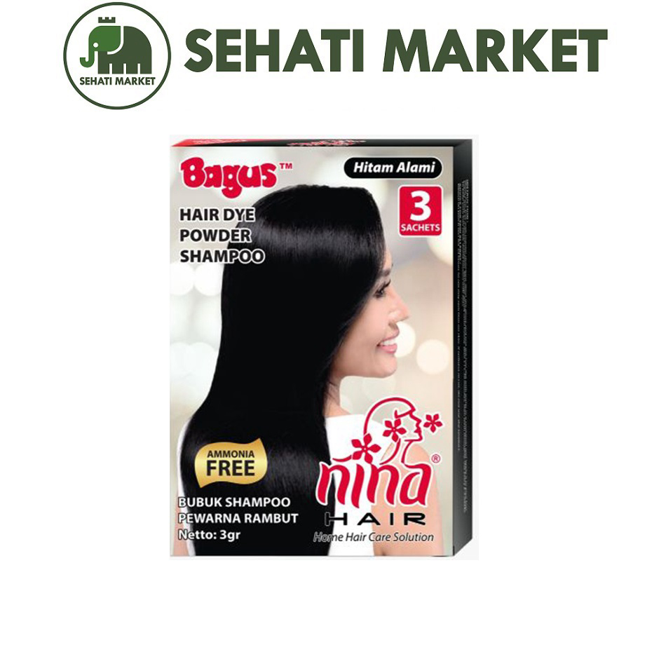 BAGUS HAIR DYE POWDER SHAMPOO BUBUK PEWARNA RAMBUT 3s 3g | Lazada Indonesia