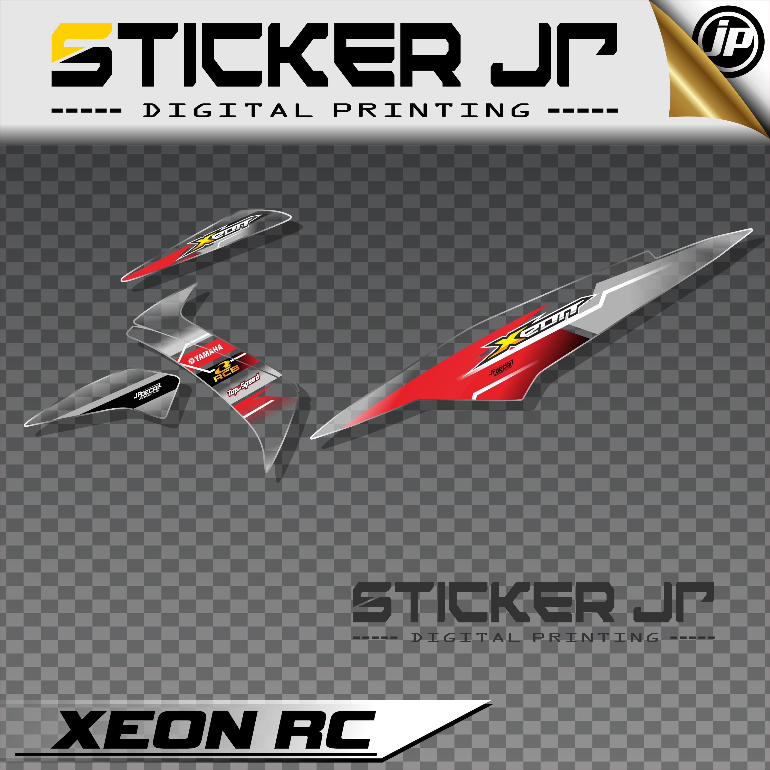 Sticker Decal Striping Transparan Yamaha Xeon Rc / Stiker XEON RC ...