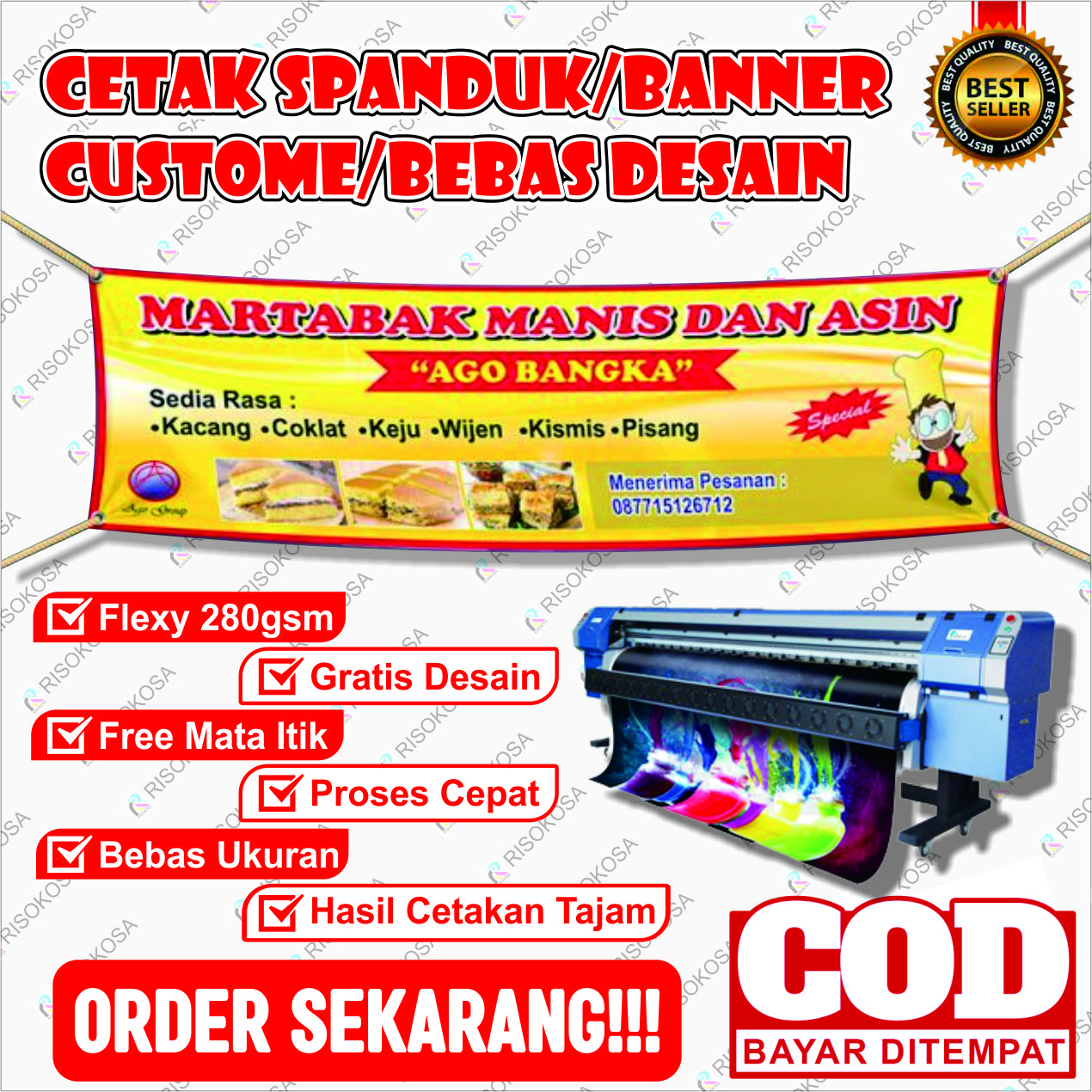 Cetak Spanduk Ukuran Jumbo Gratis Desain Lazada Indonesia