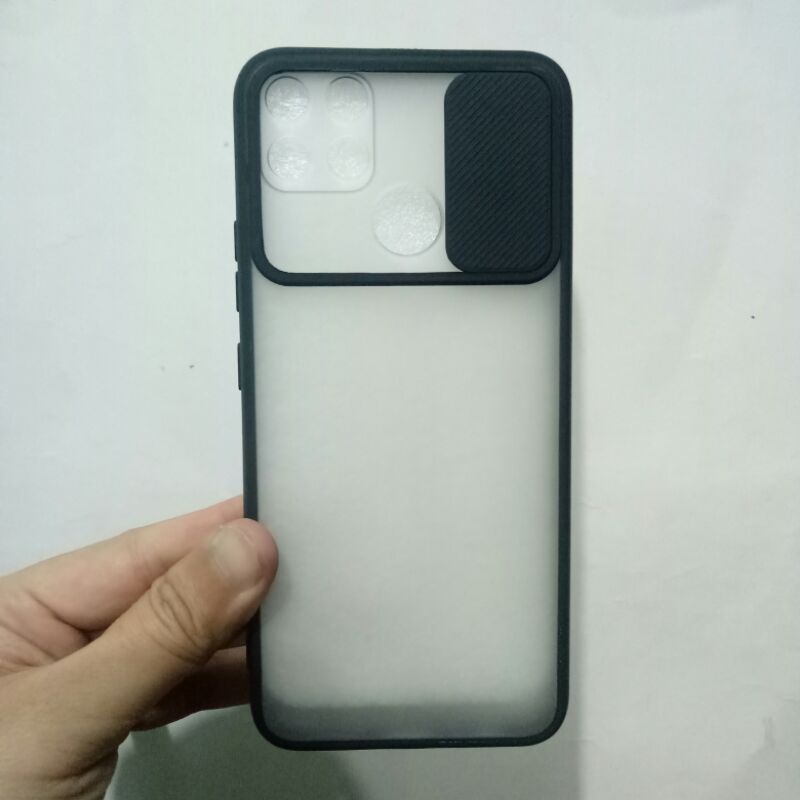SLIDING CASE REALME C25 CASE DOVE MATTE TRANSPARAN SLIM FUZE MACARON ...