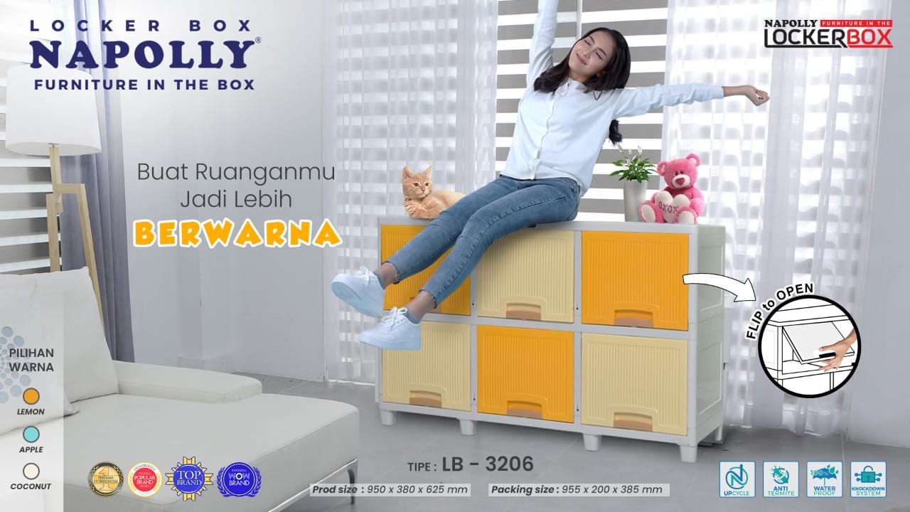 NAPOLLY Locker Box /lemari plastik pakaian/meja tv/lemari murah/lemari ...