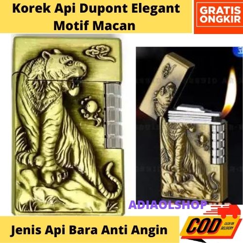 Korek Api Dupont Elegant Motif Macan Korek Api Exclusive Korek Unik ...