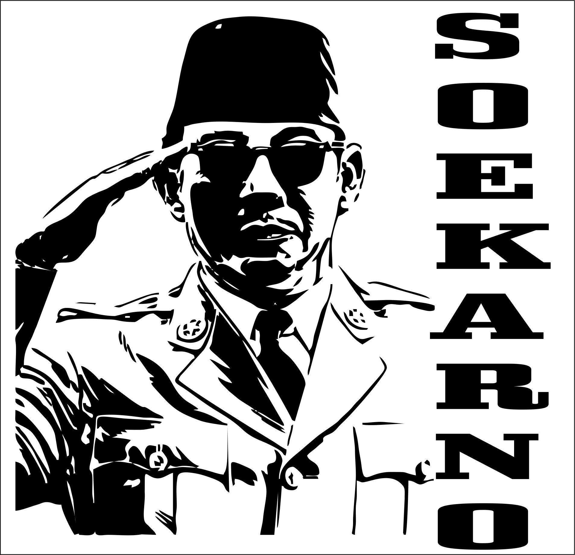 cutting sticker mobil stiker dengan gambar vector soekarno untuk body ...