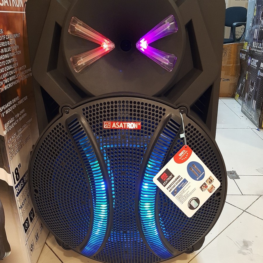 Speaker Asatron 18 Inch Asatron Tiger Speaker Portable Karaoke Asatron ...