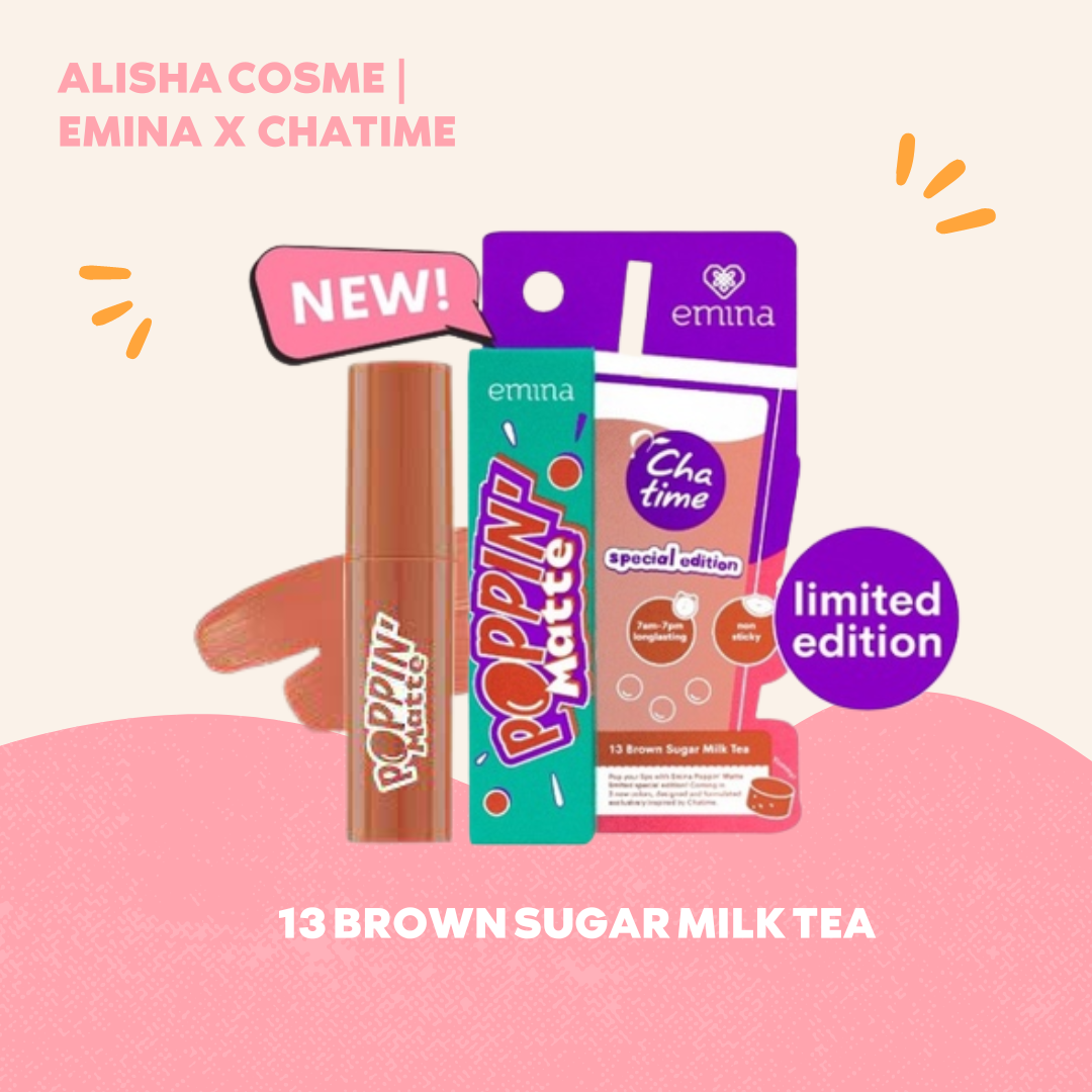 🌸alisha Cosme🌸 Emina X Chatime Poppin Matte Limited Edition Lazada Indonesia