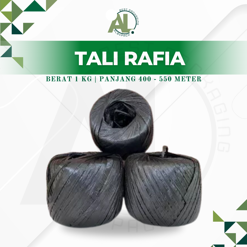 Tari Rafia Tali Plastik Hitam Tali hitam 400 - 550 Meter | Lazada Indonesia