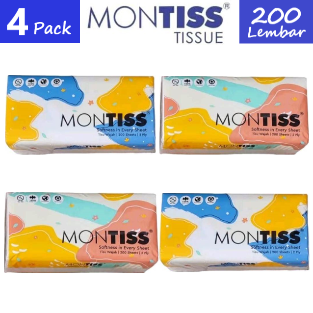 ISI 4 Pcs- Tissue Tisu JOLLY 2ply 250 Sheet/PASEO SMART 2ply 250s/200s ...