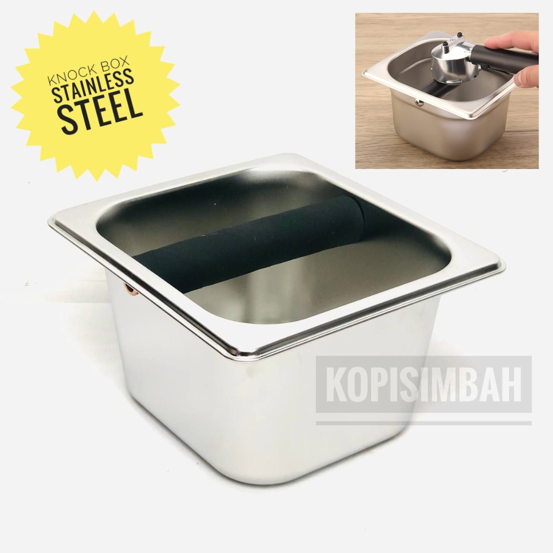 Knock Box Stainless Steel Coffee Container Alat Knocking Barista Wadah ...