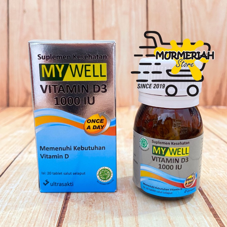 MyWell Vitamin D3 1000 IU Botol 20 tablet-MY WELL Vit D | Lazada Indonesia