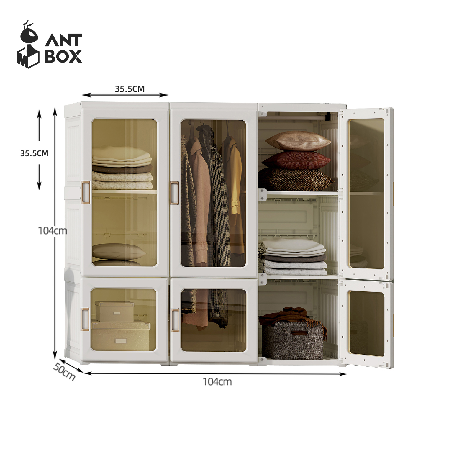 ANTBOX Lemari Pakaian Plastik Serbaguna Ukuran 6 Box - 14 Box Lemari ...
