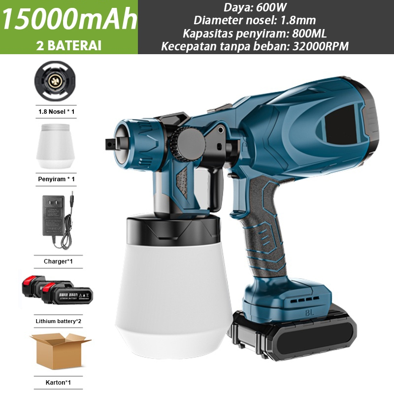 Mesin Semprot Cat Elektrik Nirkabel 600W / pistol semprot cat listrik ...