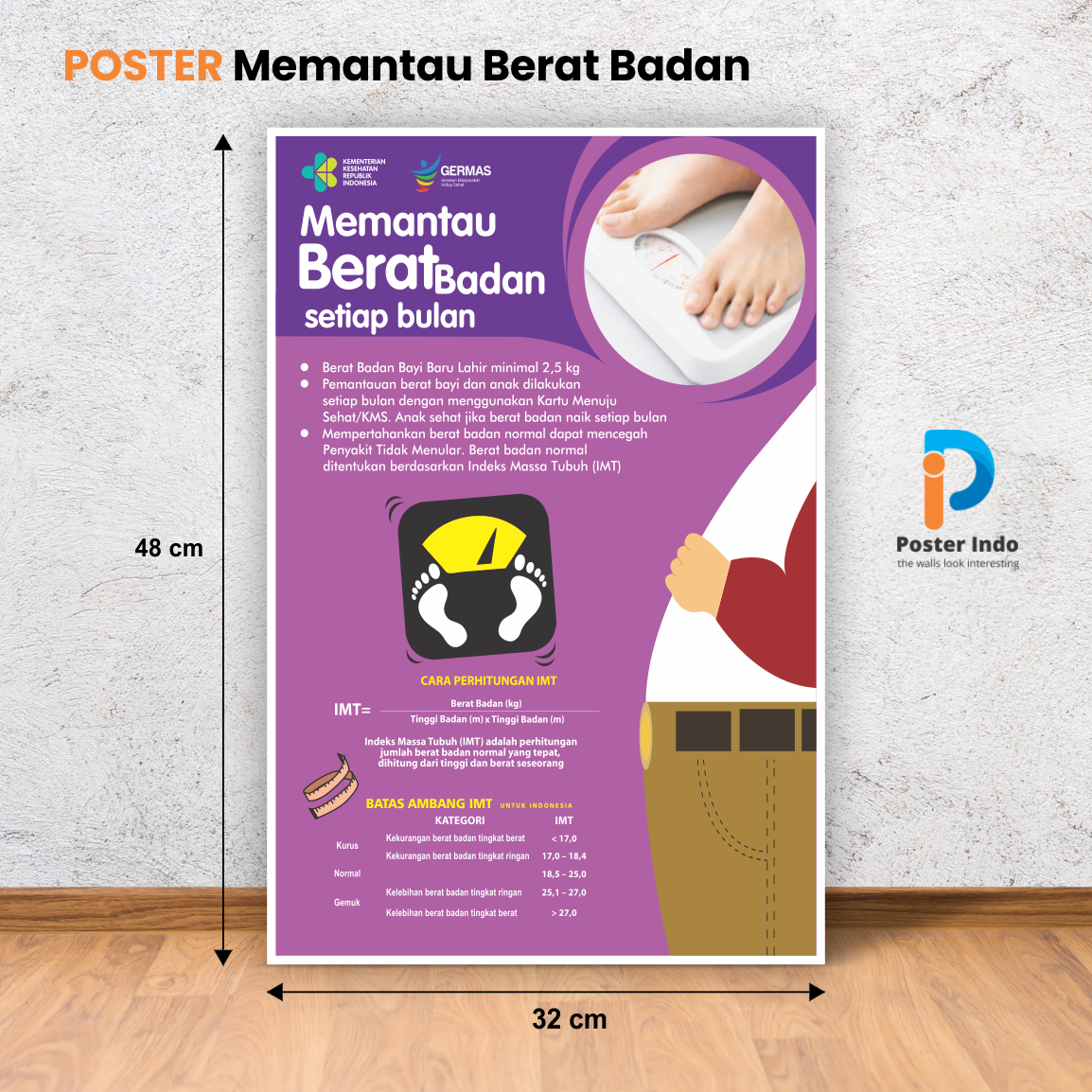 Poster Kesehatan Memantau Berat Badan | Lazada Indonesia